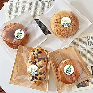 URROMA Greenery Thank You Favor Stickers, 1.5 in 500 Label Green Plant Fresh Round Thank You Sticker for Wedding Birthday Bridal Baby Shower Party Gift Stamp Envelope