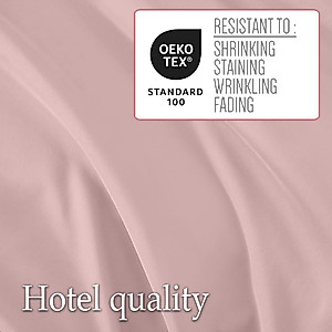lalaLOOM Twin Bed Sheet Set, Soft Microfiber Hotel Luxury Bedding, Extra Deep Pocket, 3 Piece Sheets and Pillowcase Sets, Breathable Wrinkle, Fade Resistant Easy Care Machine Washable Linen Light Pink