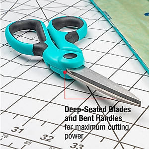 SINGER Professional Series Bent Scissors, 9 1/2", Teal