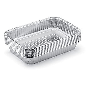 Weber Aluminum Drip Pans, 5 x 1.4 x 7.5 Inches, Set of 10