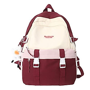 DINGZZ Fashion Unisex Large Capacity Student Backpack Teenage School Backpacks Waterproof Nylon Travel Bag (Color : E, Size : 30 * 12 * 42CM)