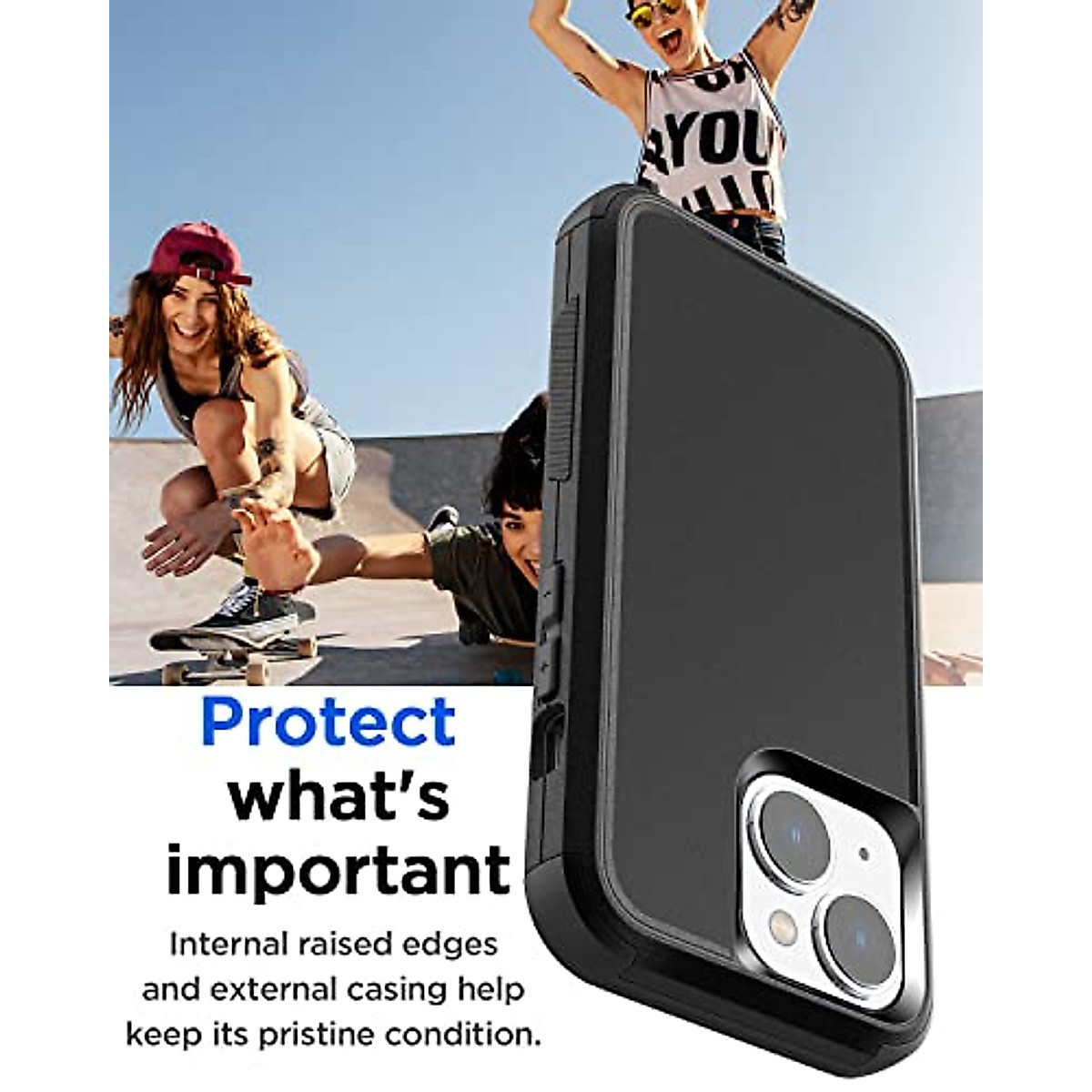 AICase for iPhone 14 Case(6.1") Case,Heavy Duty 3-Layer Rugged Pocket-Friendly Phone Case,Durable Military Grade Protection Shockproof/Drop Proof/Dust-Proof Protective Cover for iPhone 14 Case 6.1"