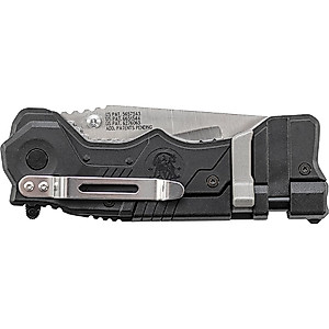 Smith & Wesson 1st Response SW911N 8.2in High Carbon S.S. Assisted Opening Knife with 3.4in Blunt Tip Blade and Nylon Handle for Outdoor, Tactical, Survival and EDC