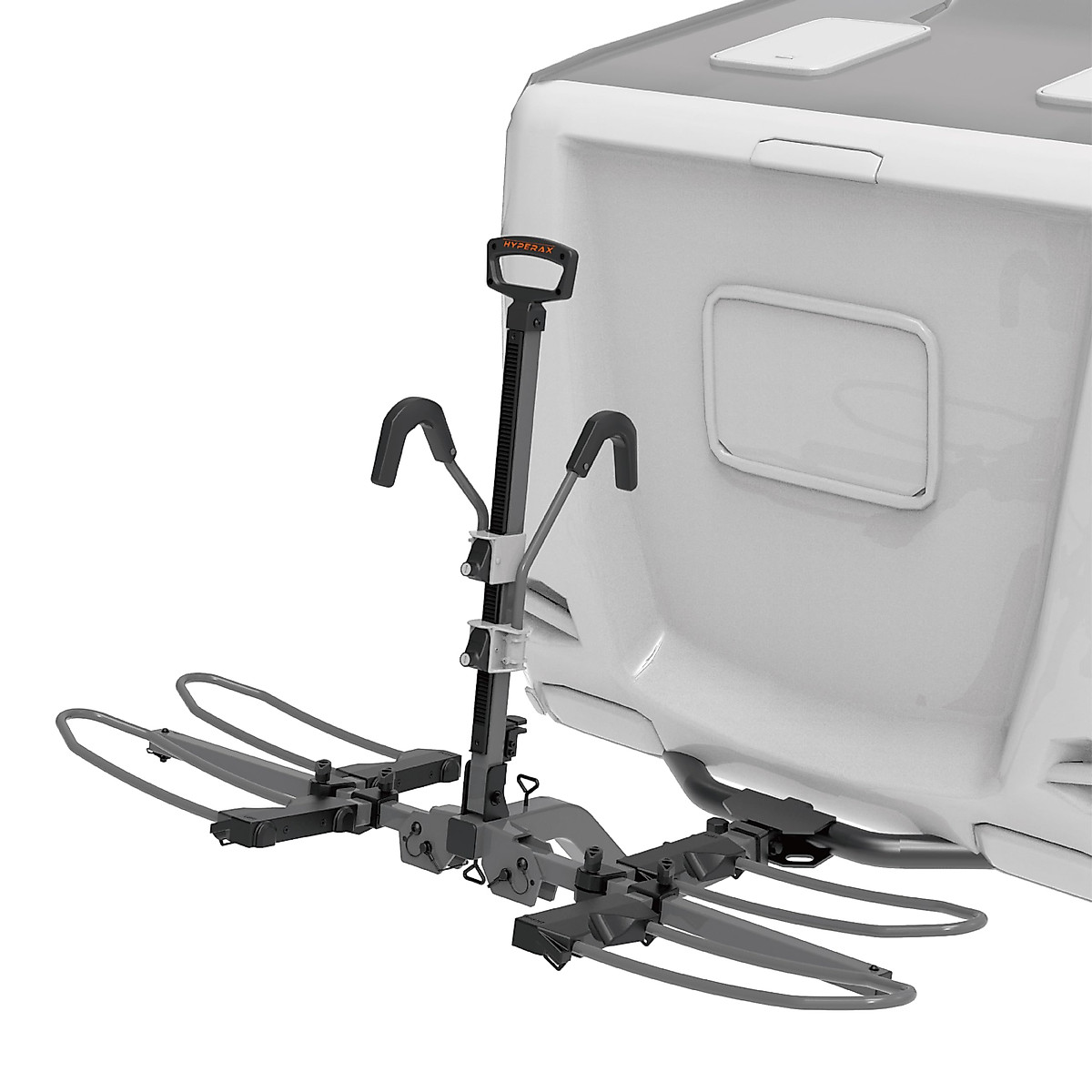 HYPERAX 2023 Volt RV -RV Approved Hitch Mounted 2 E Bike Rack Carrier for RV,Camper,Motorhome,Trailer,Toad with 2" Tow Hitch Receivers - Up to 2X 80lbs eBikes with Up to 5" Fat Tires