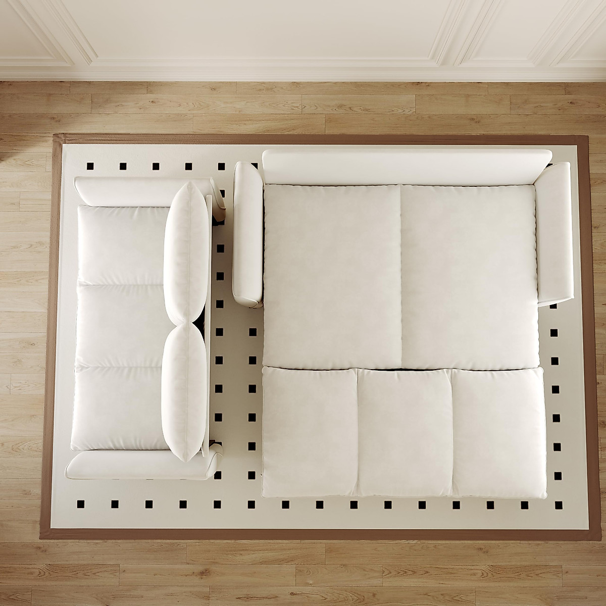 70.9" Convertible Queen Size Sleeper Sofa Bed, Folding Futon Loveseat Pull Out Couch Modern Hydraulic System Pullout Sofabed Cloud Daybed with Detachable Cushions for Living Room Office Apartment