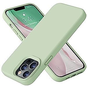 Vooii Compatible with iPhone 13 Pro Case, Liquid Silicone Full Body Protective Case with [Anti-Scratch] [Soft Microfiber Lining] [Camera Protective Case] for iPhone 13 Pro 6.1 inch, Matcha