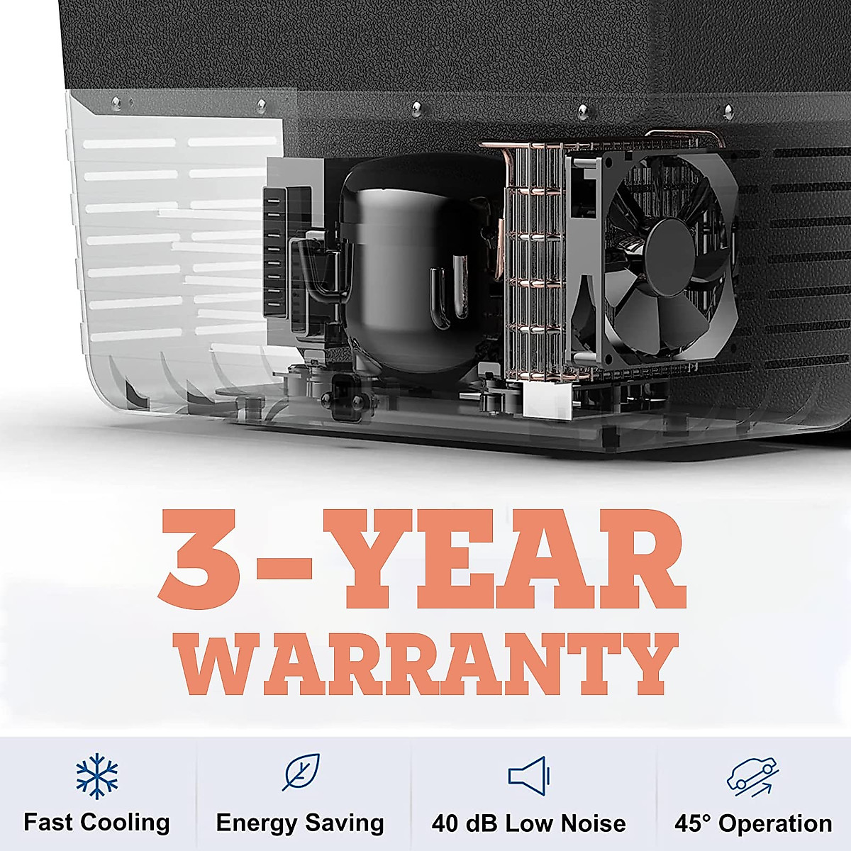 Setpower TC75 Portable Fridge Freezer with DC Converter,80QT Dual Zone Portable refrigerator for Car,12-volt Refrigerator, Electric Cooler,Car Freezer for Outdoor Camping Overlanding Truck RV SUV Van