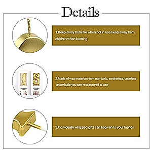 LUTER 2.3 Inch Numeral Birthday Candles, Gold Number Candle for Cakes Number 1 Candle Glitter Candles for Kids’ Birthday Party Adults’ Wedding Anniversary Prom Graduation Party