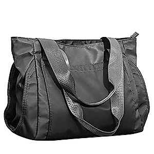Manfnee Nylon Tote Bag for Women Waterpoof Shoulder Bag Multi-function Work Travel Messenger Bags