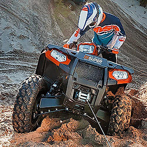 ZESUPER 4500-lb Waterproof Winch Waterproof IP67 Electric Winch with Hawse Fairlead, with Both Wireless Handheld Remote (Steel Cable)