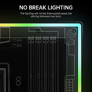 ASIAHORSE ARGB Light Strip for Motherboard, 28 Independent Addressable RGB, 5V 3-pin Motherboard Aura Sync, Lightsaber-X Led PC Parts Kit Compatible with ATX