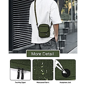 Small Side Shoulder Bag Crossbody Bag For Men Women Mini Messenger Bag Satchel Bag Travel Purse Wallet Passport Holder Bag, Cell Phone Purse Neck Pouch Wallet- Unisex Green Large
