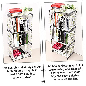 CAXUSD Combination Shelf Shoe Rack Shelf Clothing Shelves Clothes Organizer Rack Free Standing Bookcase Hangers for Clothes Clothing Shelf Storage Shelf Display Stand Rack Simple Fabric