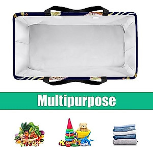 KQNZT Reusable Grocery Bags, Large Foldable Reusable Shopping Tote Bags Bulk for Groceries, Waterproof Kitchen Cloth Produce Bags with Long Handles, Traditional Art Dragon