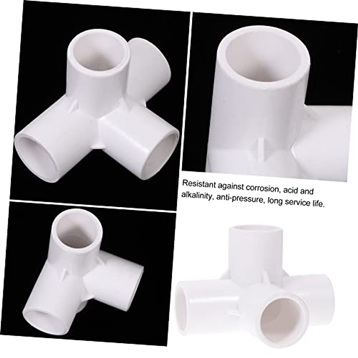 Happyyami 20 Pcs Water Pipe Elbow Clothes Rack with Shelf Carassosories Pvc Fittings Pvc Pipe 1/2 Inch Dress Hangers Elbow Fitting Tee Corner Fitting 4 Way Pvc Tee Pvc Pipe Connector Frame