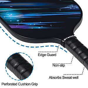 LSTECICE Pickleball Paddles Set of 4, Professional 13mm Pickleball Rackets, Lightweight Pickleball Set, Pickleball Equipment with 4 Pickleball Racquets, 4 Balls and Portable Carry Bag