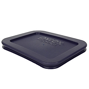 Pyrex 7213-PC (1) Cadet Blue & (1) Dark Blue Rectangular Plastic Lids (Lids Only - Dish Not Included)