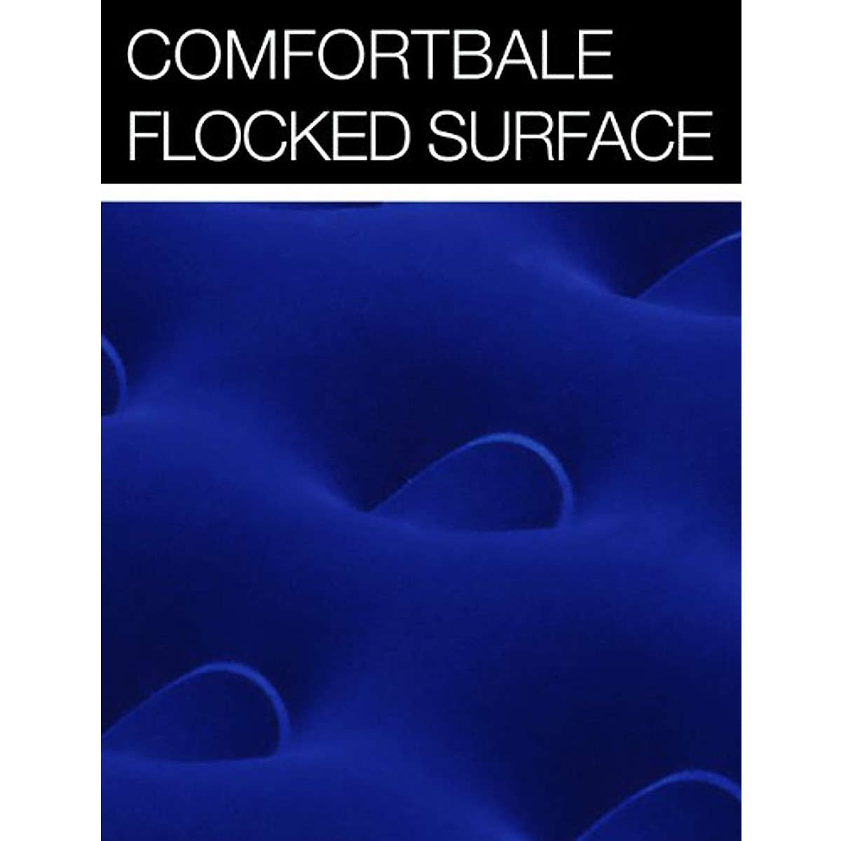 Bestway Flocked Queen Airbed without Inflation Pump, 80 x 60 x 8.5-Inch, Blue