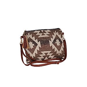 Southwestern Saddle Blanket Navajo Native American Western Print Crossbody Clutch Bag Purse