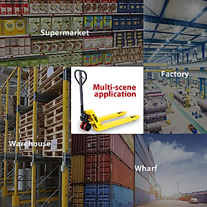 Xilin Manual Pallet Jack, Hand Pallet Jack Truck 48" Lx27“W, 5500lbs Capacity Pallet Lift