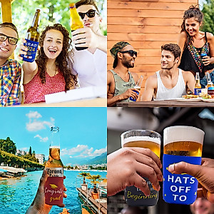 12 Graduation Can Cooler Sleeves Funny Neoprene Beer Can Covers for Class of 2024 Can Beverage Grad Party Supplies