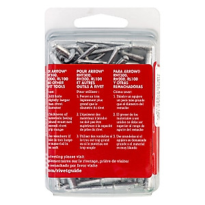 Arrow Fastener RMA3/16IP Medium Aluminum 3/16-Inch Rivets, 50-Pack