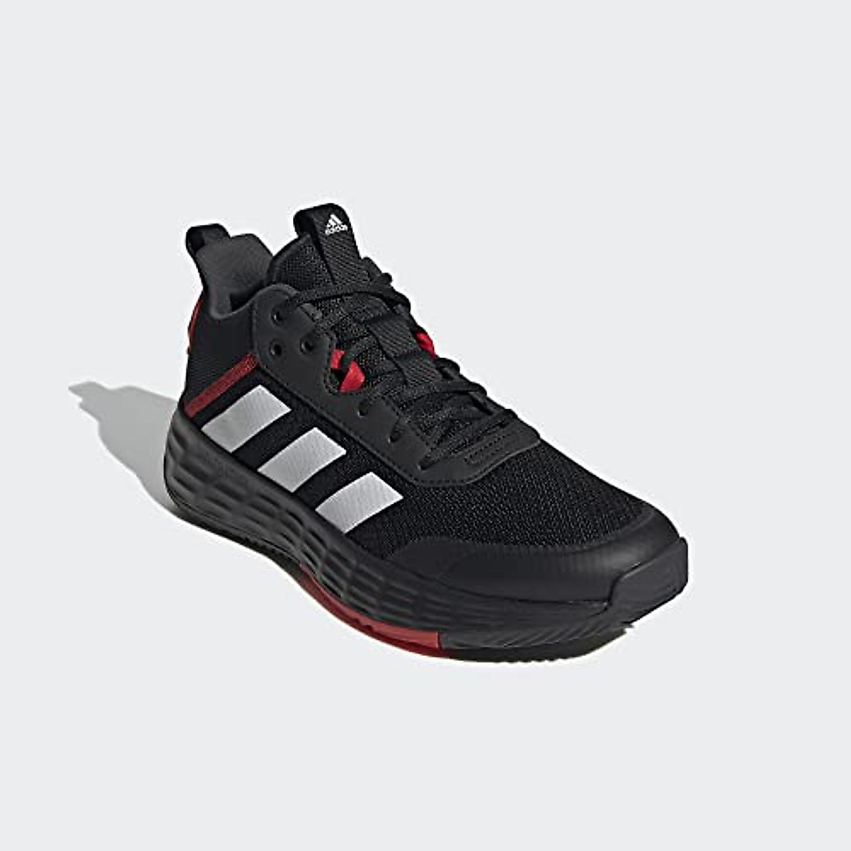 adidas Men's Own The Game 2.0 Basketball Shoe, Black/White/Carbon, 14