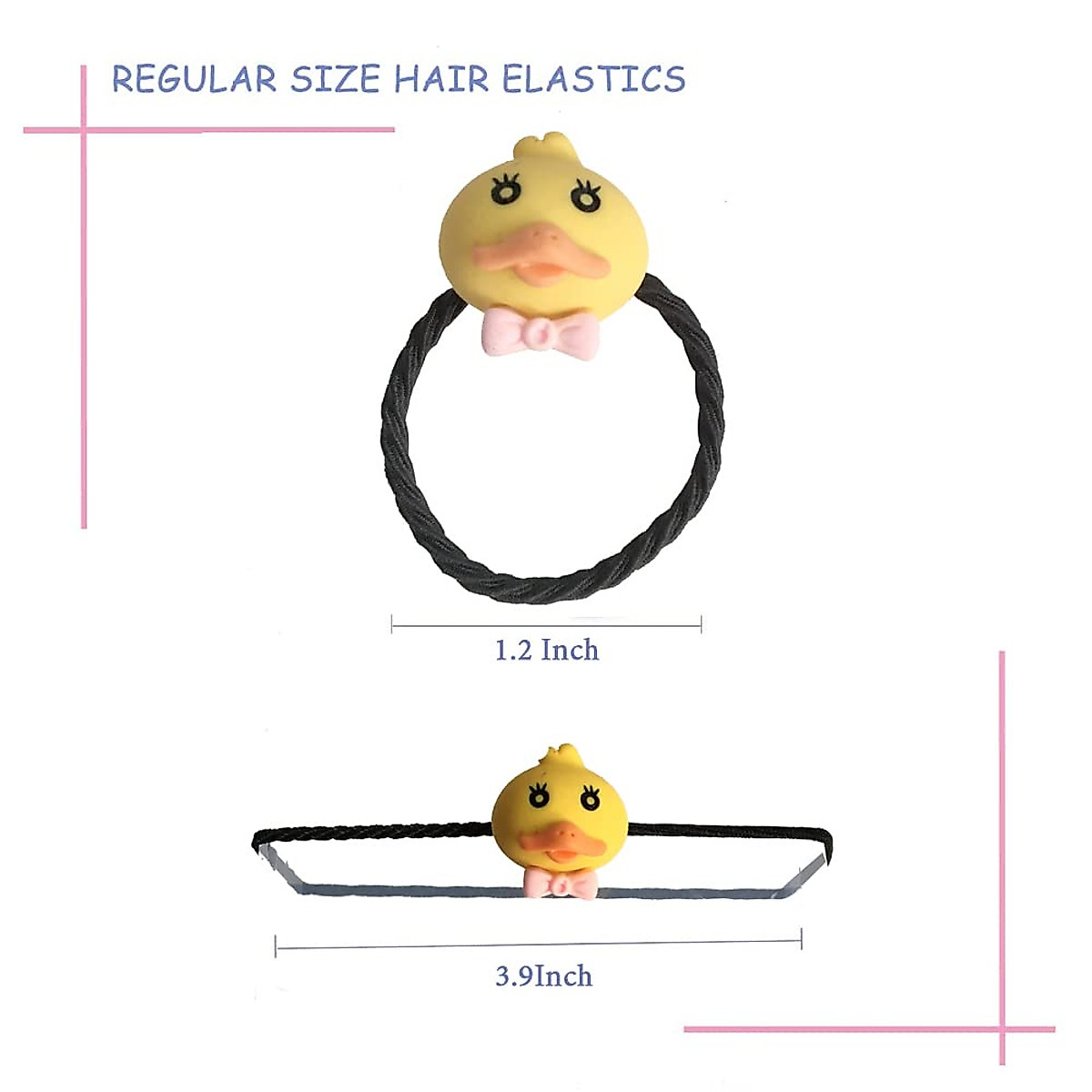 40pcs Baby Hair Ties for Toddler Girls Cute Animals and Fruits and Flower Hairpins Scrunchies Ponytail Holders Kids Headband