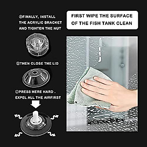 Fluorescent Green Coral Frag Holder Acrylic Coral Rack with Powerful Suction Cup and Placstic Screws Suitable for Household Fish Tanks (2pcs 1 Plug Hole Green+Orange)