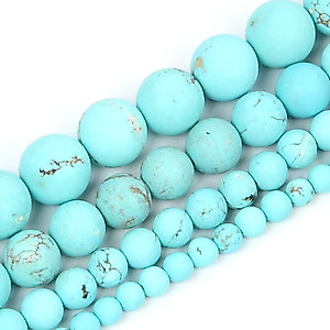 NHBT YU Natural Stone Beads Frosted Watermelon Rind Agate Round Loose Beads for Jewelry Making Needlework Bracelet DIY 4-12 MM T87 (Color : H7435, Item Diameter : 6mm About 63 pcs)