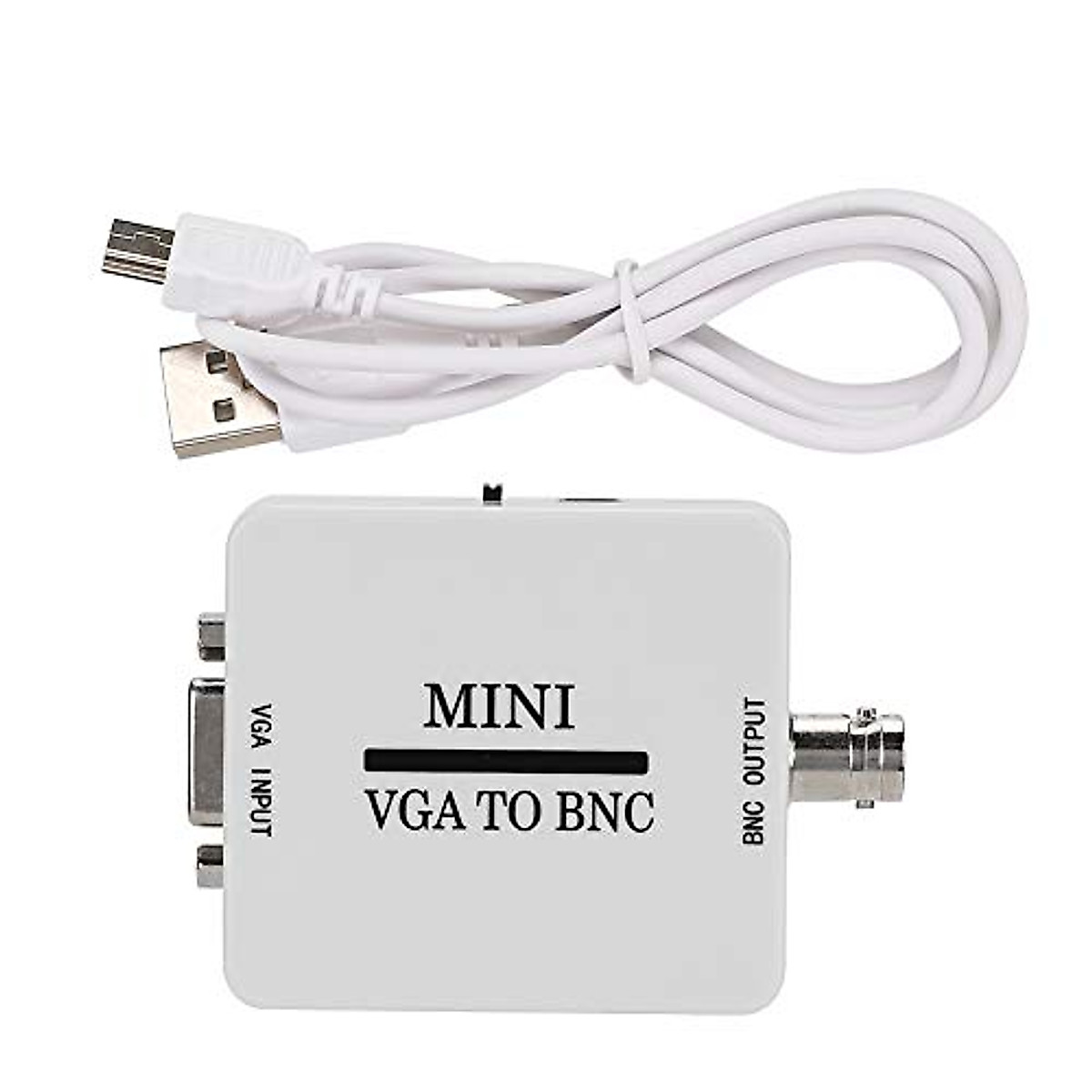 ASHATA VGA to BNC Converter, Mini HD VGA to BNC 1920 X for Video Conferencing Home Theater TV Computer Image Conversion 1080 USB Video Converter for HDTV Monitors TVs Computers