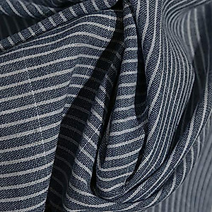 Linen Dresses for Women, White Linen Dress Womens Dresses Casual Women Casual Striped Print Sleeveless Dress Neck Linen Pocket Long Dress House Dress for Women Linen Dresses(Navy,Large)