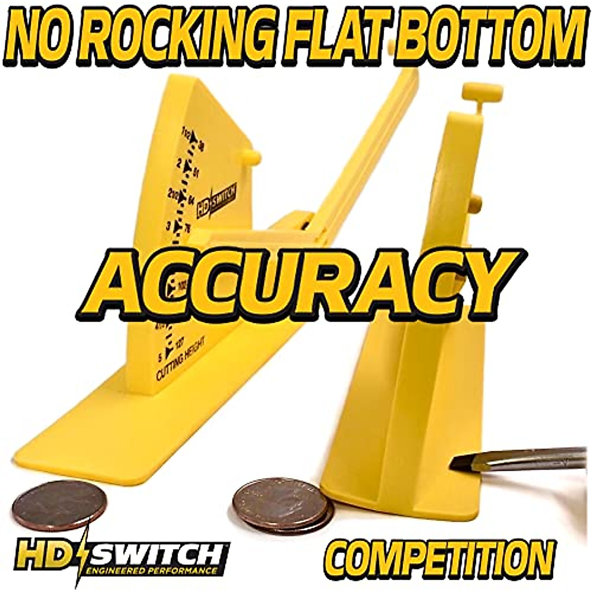 HD Switch - OEM Upgrade - Deck Blade Leveling Leveler Gage Gauge for John Deere Toro Exmark Scag Hustler Bad Boy Husqvarna Craftsman Dixon Troy-Bilt Lawn Mower Garden Tractors Zero Turn Lawnmowers