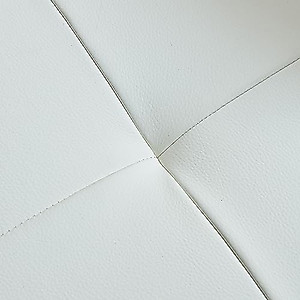 Haplized Modern Genuine Leather Sectional Sofa Couch, Sectional Couches for Living Room, Upholstered 3 Seater Couch for Compact Small Space, Apartment, Bedroom, Dorm, Office, Beige