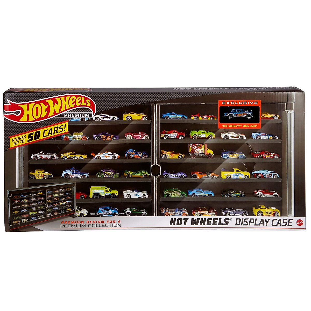 Hot Wheels Premium Collector Vehicle Case for Collectors of All Ages Stores up to 50 cards and includes 1 exclusive vehicle Great Gift Idea