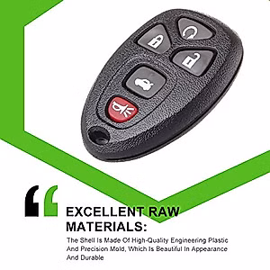SCITOO Replacement for 2X5 Button Key Fob Keyless Entry Remote Fob Case for 04-16 for Buick LaCrosse for Chevy for Malibu for Pontiac G6 Series KOBfor GT04A