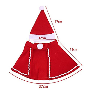 Generic Pet Christmas Costume Outfits Dress up Cosplay Clothes Cloak Cape Hat for Kitten Small Medium Dogs Cats Accessories Apparel Decoration