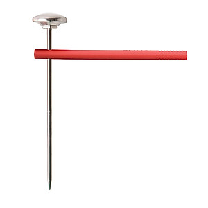 Taylor Instant Read Analog Meat Food Grill BBQ Cooking Kitchen Thermometer with Red Pocket Sleeve Clip, 1 Inch Dial