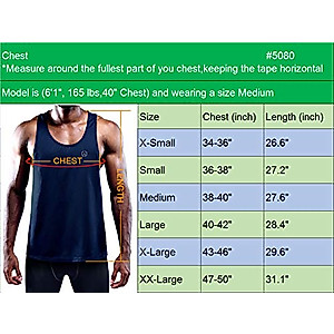 NELEUS Men's 3 Pack Workout Running Tank Top Sleeveless Gym Athletic Shirts,5080,Black/Grey/Red,L