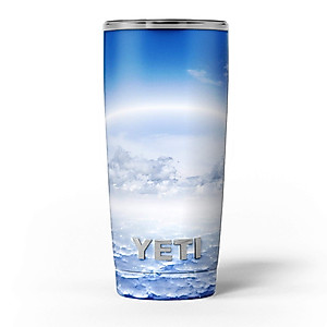 Design Skinz Vivid Blue Reflective Clouds on The Horizon - Skin Decal Vinyl Wrap Kit Compatible with The Yeti Rambler Cooler Tumbler Cups