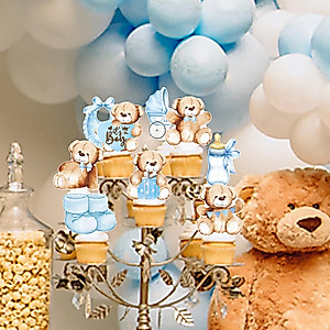 48Pcs We Can Bearly Wait Cupcake Toppers Teddy Bear Birthday Party Supplies Glitter Teddy Bear Cupcake Toppers Decorations for Baby Shower Bear Theme Birthday Party Gender Reveal Party Supplies