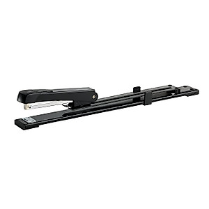 Rexel Long Reach Stapler, 15 Sheet Capacity, Plastic Body, Black, 01026
