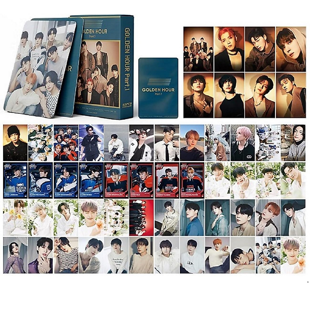 200Pcs ANITEEZ Stickers ANITEEZ Photocards Set Pack Gifts,91Pcs Vinyl Waterproof Stickers + 109Pcs Lomo Cards for Decoration(Red)