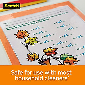 Scotch Thermal Laminating Pouches Premium Quality, 5 Mil Thick for Extra Protection, 50 Pack Letter Size Laminating Sheets, Our Most Durable Lamination Pouch, 8.9 x 11.4 inches, Clear (TP5854-50)