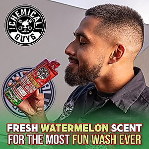 Chemical Guys CWS208 Watermelon Snow Foam Car Wash Soap (Works with Foam Cannons, Foam Guns or Bucket Washes) Safe for Cars, Trucks, Motorcycles, RVs & More, 128 fl oz (1 Gallon), Watermelon Scent