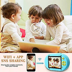 LKYBOA Kids Camera Toys for 3-12 Year Old, Children's Digital Camera Games Camera Video with Protective Bag for Children Birthday Gift (Color : C)