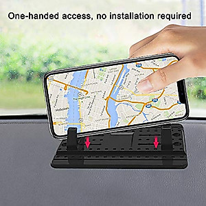 FineGood Phone Holder for Car with Air Vent Brush, Universal Silicone Car Cellphone Mount Antislip Vehicle Mobile Phone GPS Mounting Mat