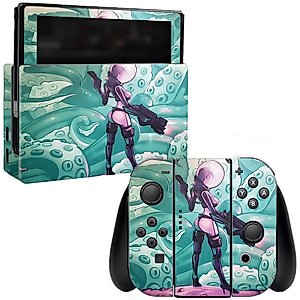 MightySkins Skin Compatible with Nintendo Switch - Tentacle Invasion | Protective, Durable, and Unique Vinyl Decal wrap Cover | Easy to Apply, Remove, and Change Styles | Made in The USA
