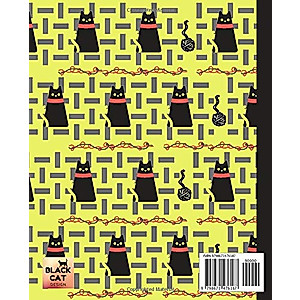 Composition Notebook | College Ruled | 110 Sheets for Back to School, Office or Home: Black Cat Design (Yellow) | Home School Supplies for Students K-12 and College