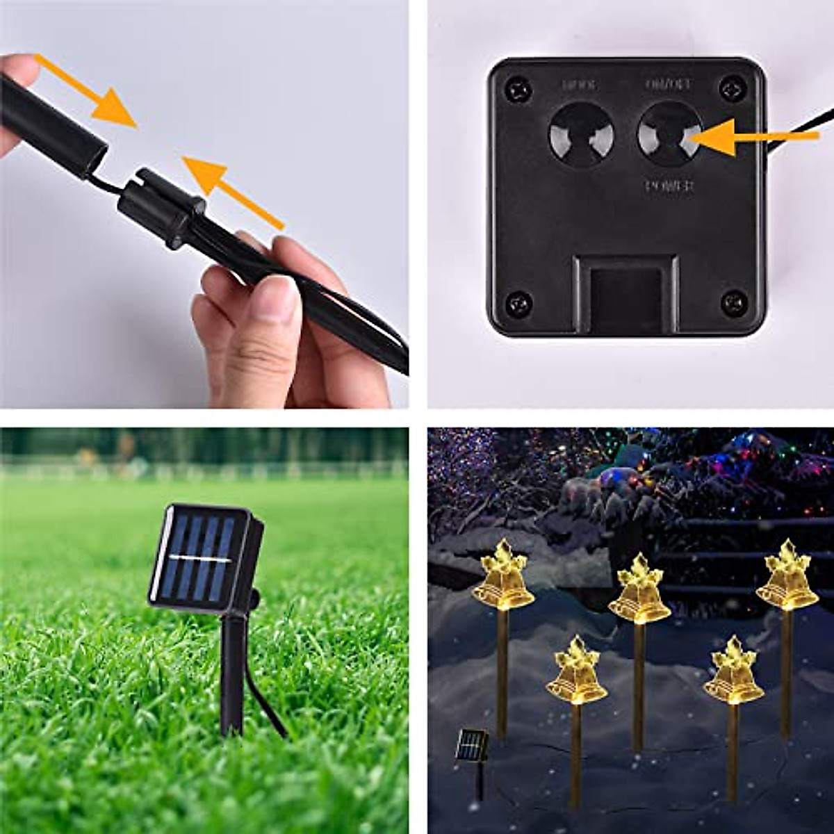 Bstge Christmas Decorations,Solar Christmas Stake Lights,Outdoor Christmas Lights for Lawn Patio Garden Yard Decoration